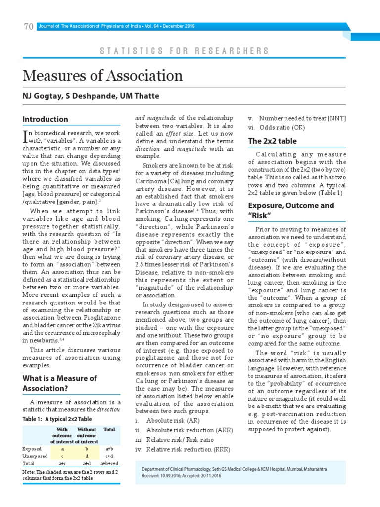 Measures of Association | PDF | Odds Ratio | Epidemiology