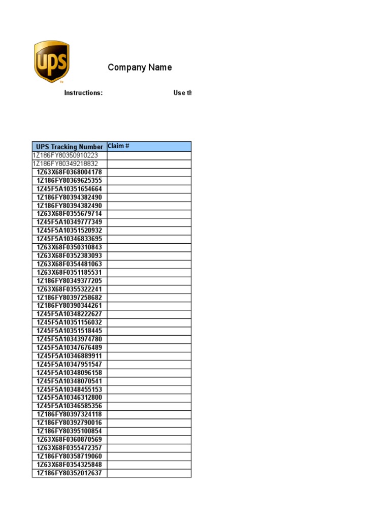 UPS Claim Tracking Status Form | PDF | Computing | Business