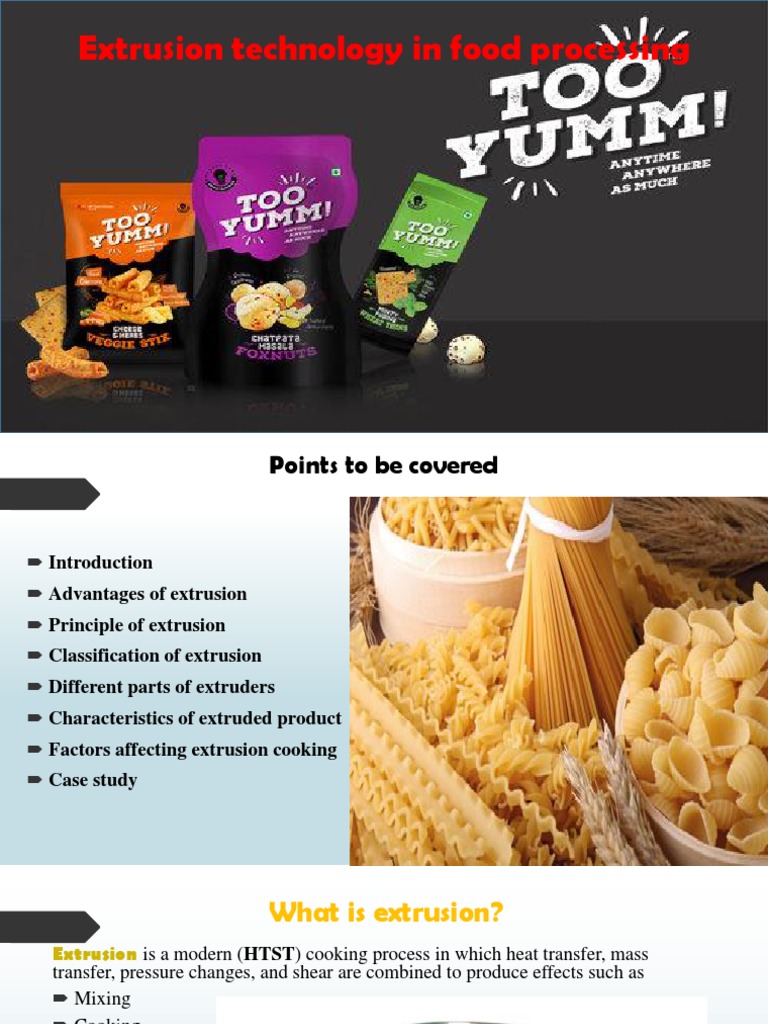 Extrusion Technology in Food Processing | PDF | Extrusion | Chemistry