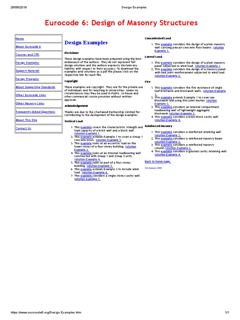 Eurocode 6: Design of Masonry Structures | PDF | Masonry | Wall