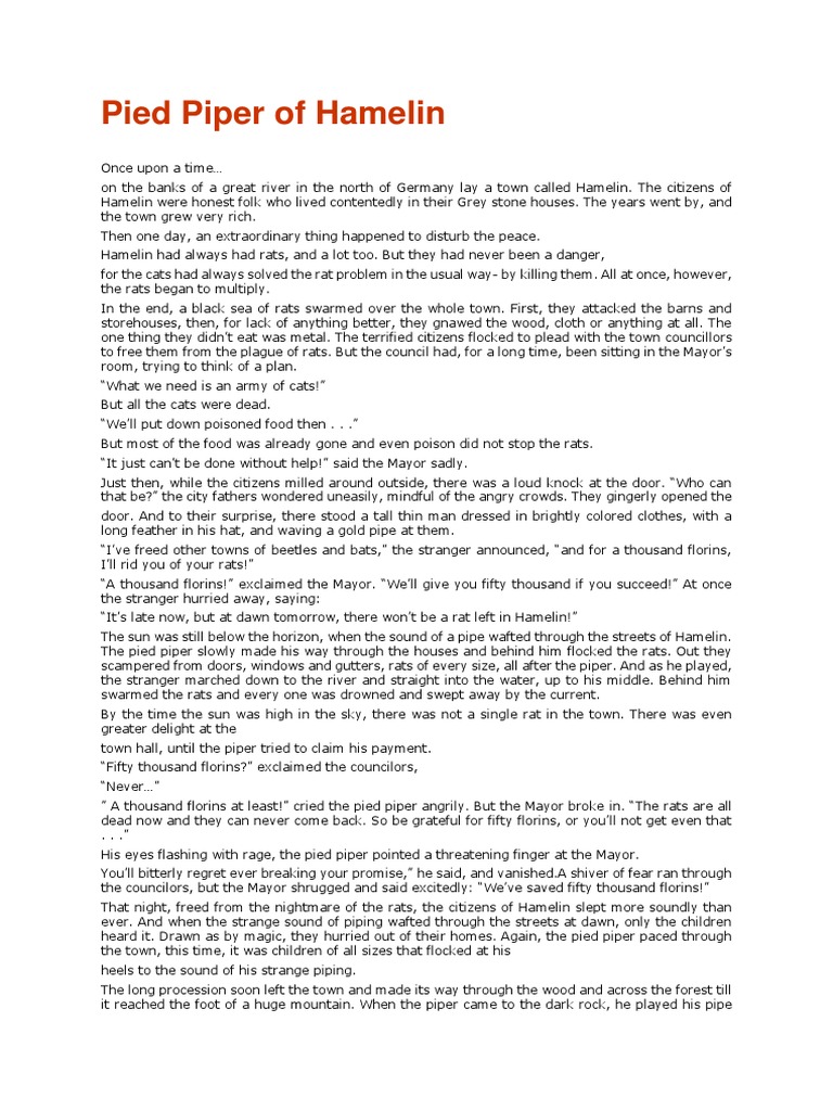 Short Story - Pied Piper | PDF