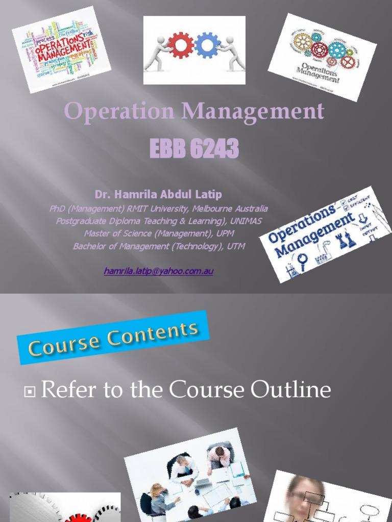 Operation Management Slide Chapter 1 | PDF | Operations Management ...