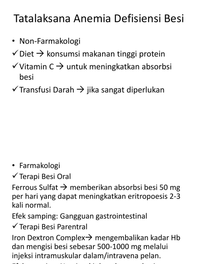 Tatalaksana Anemia Defisiensi Besi (HIS-1) | PDF
