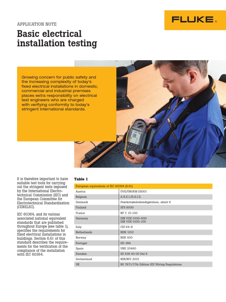 Fluke-Basic Electrical Installation Testing | PDF | Electrical ...