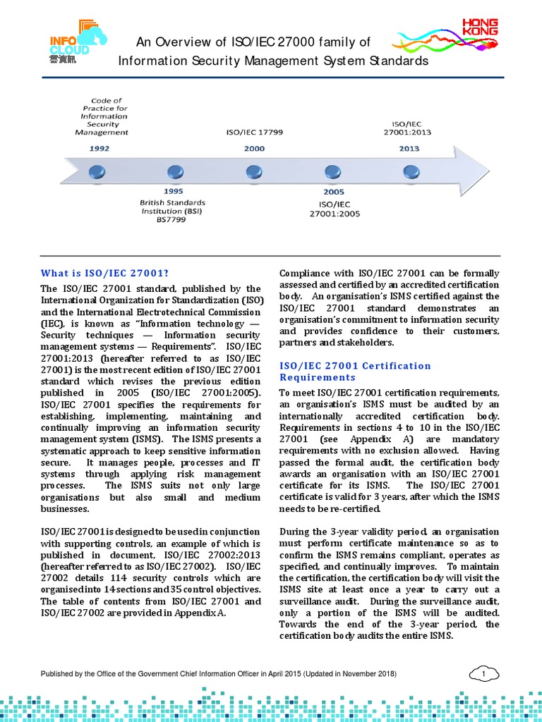 Overview of Iso 27000 Family | PDF | Information Security | Risk Management
