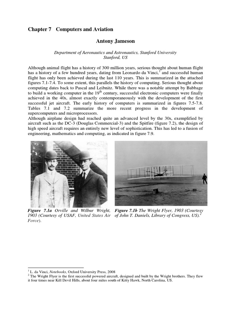 Chapter 7 Computers and Aviation Antony Jameson | PDF | Computer Aided ...