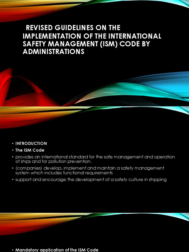 Revised Guidelines On The Implementation of The International Safety ...