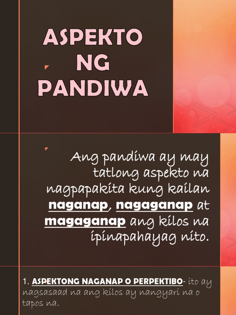 Aspekto NG Pandiwa | PDF