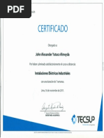 CERTIFICADO TECSUP