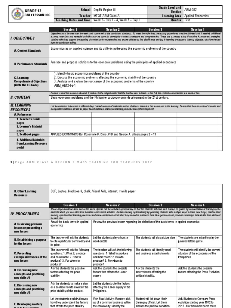 ABM - AE12 Ia D 2 | PDF | Teachers | Learning