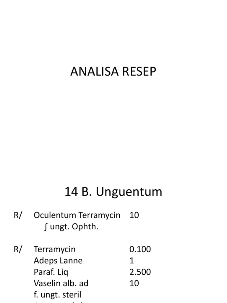 Resep Salep Terramycin untuk Mata | PDF