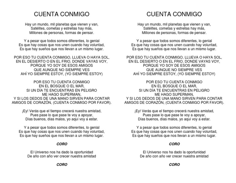 Cuenta Conmigo | PDF