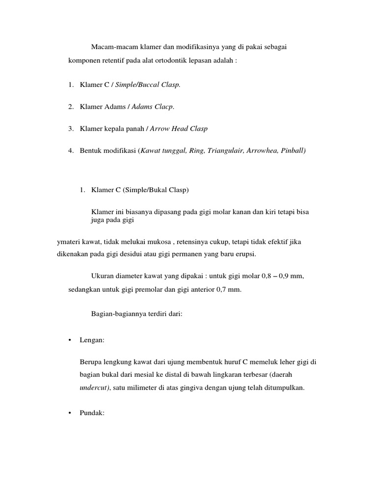 Macam Klamer | PDF | Sains & Matematika | Teknologi & Rekayasa