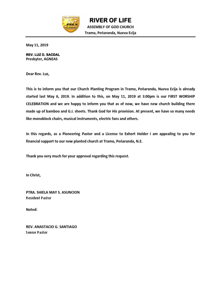 River of Life Letter | PDF