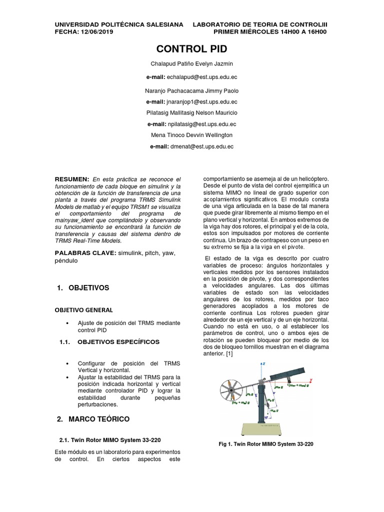 Control Pid | PDF | Matlab | Simulación