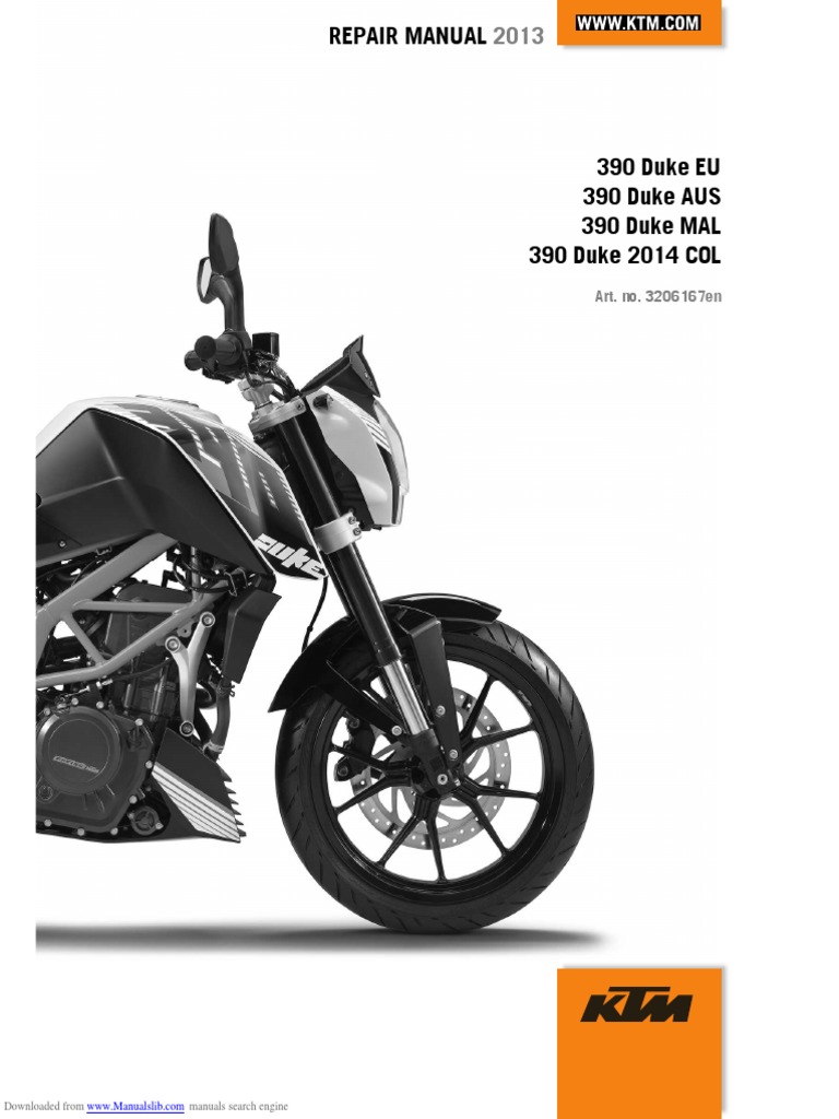 390 Duke Eu 2013 PDF | PDF | Transmission (Mechanics) | Motor Oil