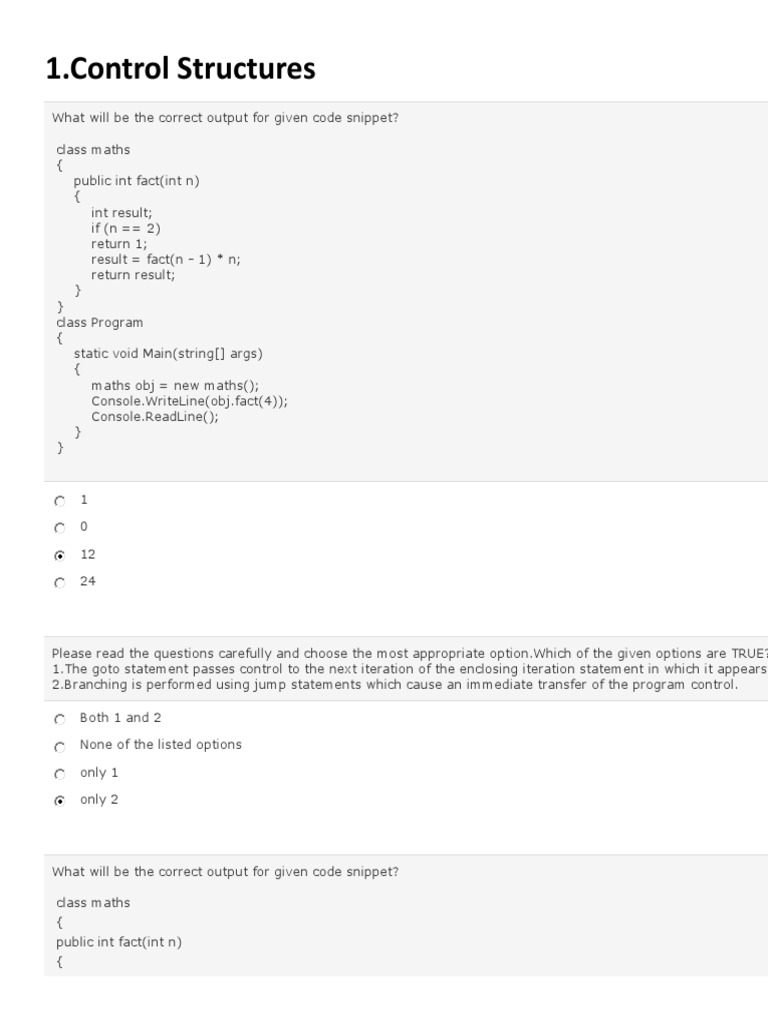 C# MCQ Final | PDF | Xml | Html