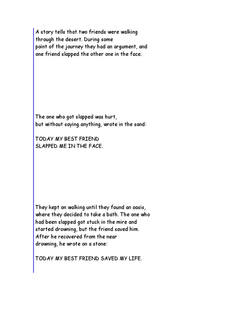 A Story Tells That Two Friends Were Walking | PDF