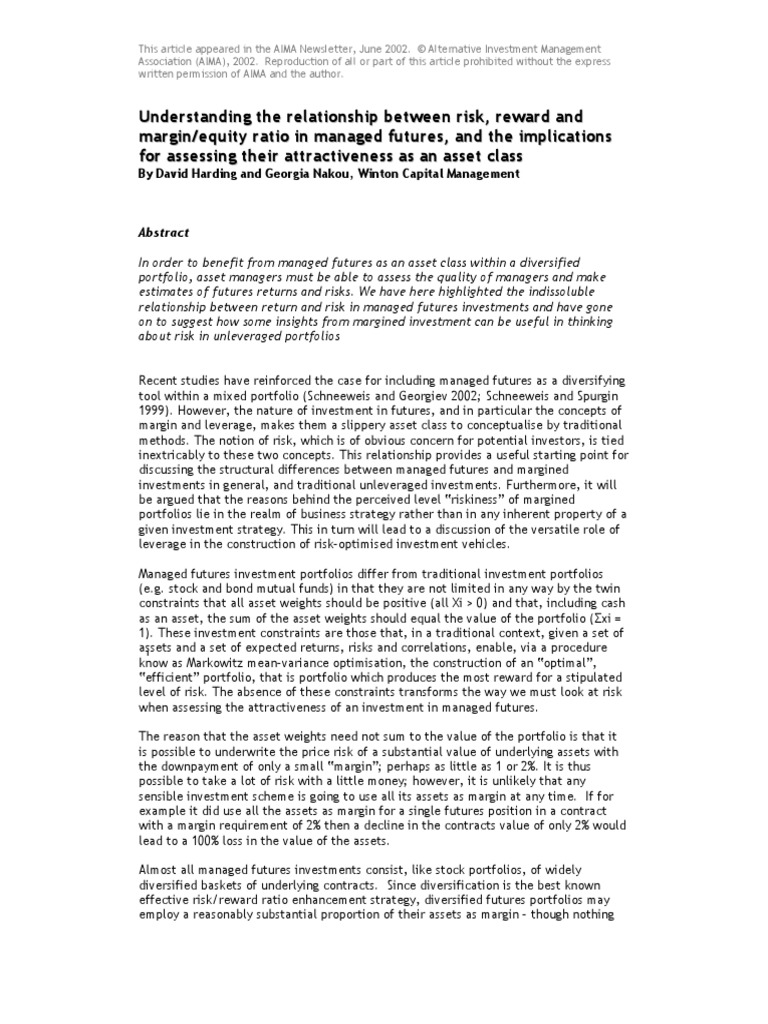 By David Harding and Georgia Nakou, Winton Capital Management | PDF ...