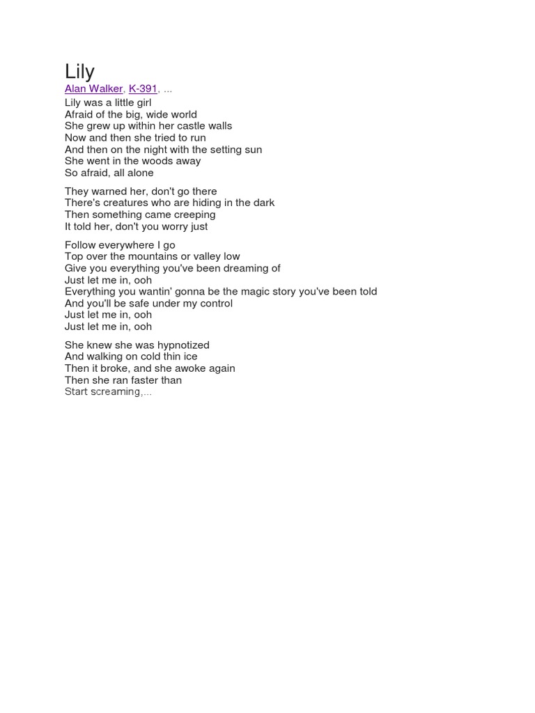 Lily Lily PO | PDF