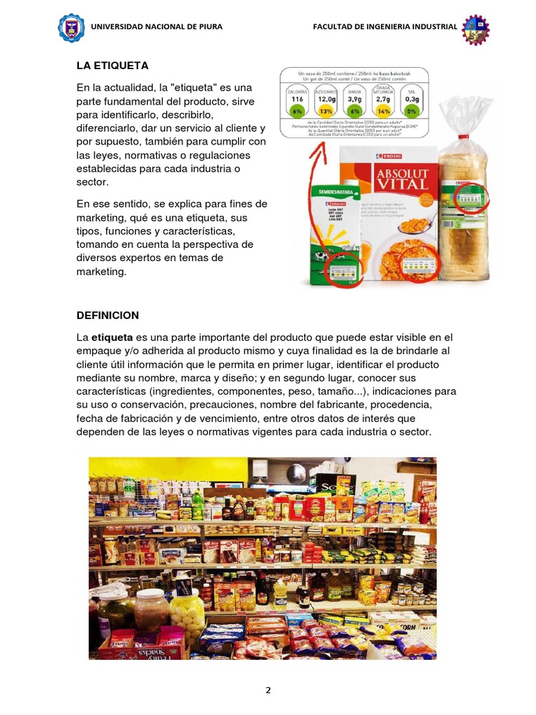 Etiqueta y Empaque | PDF | Aluminio | Papel