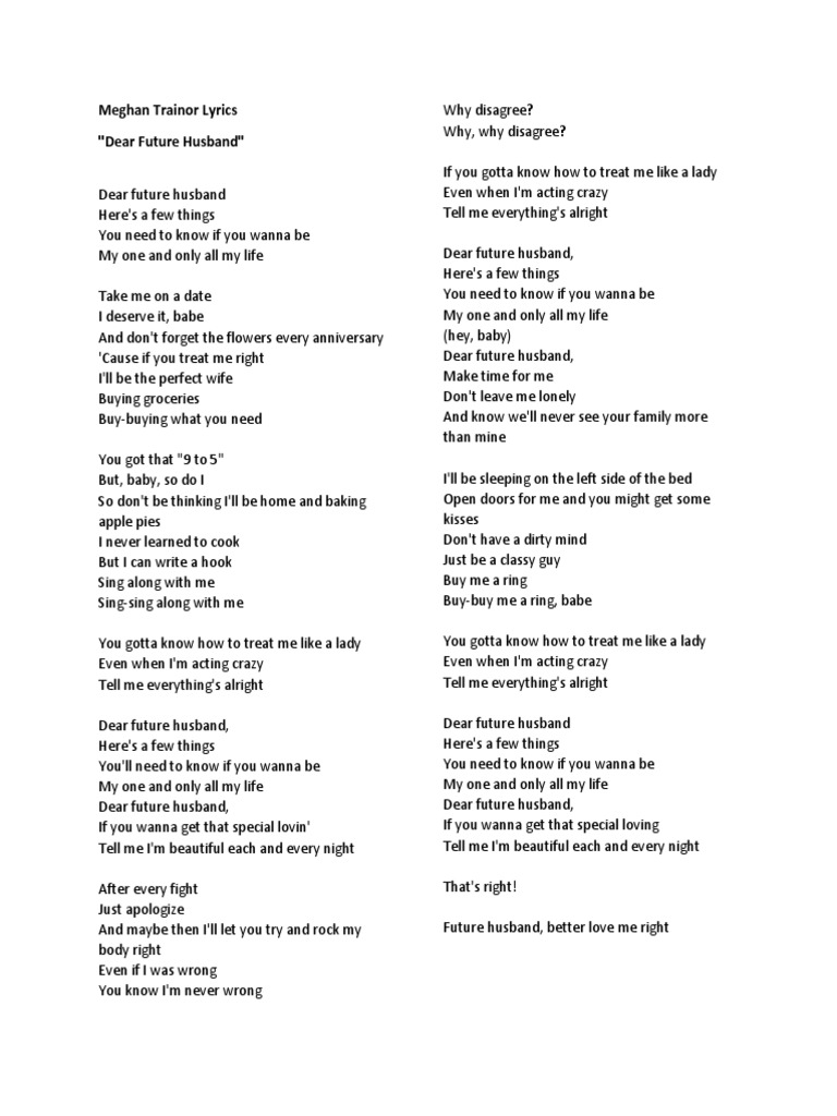 Meghan Trainor Lyrics | PDF