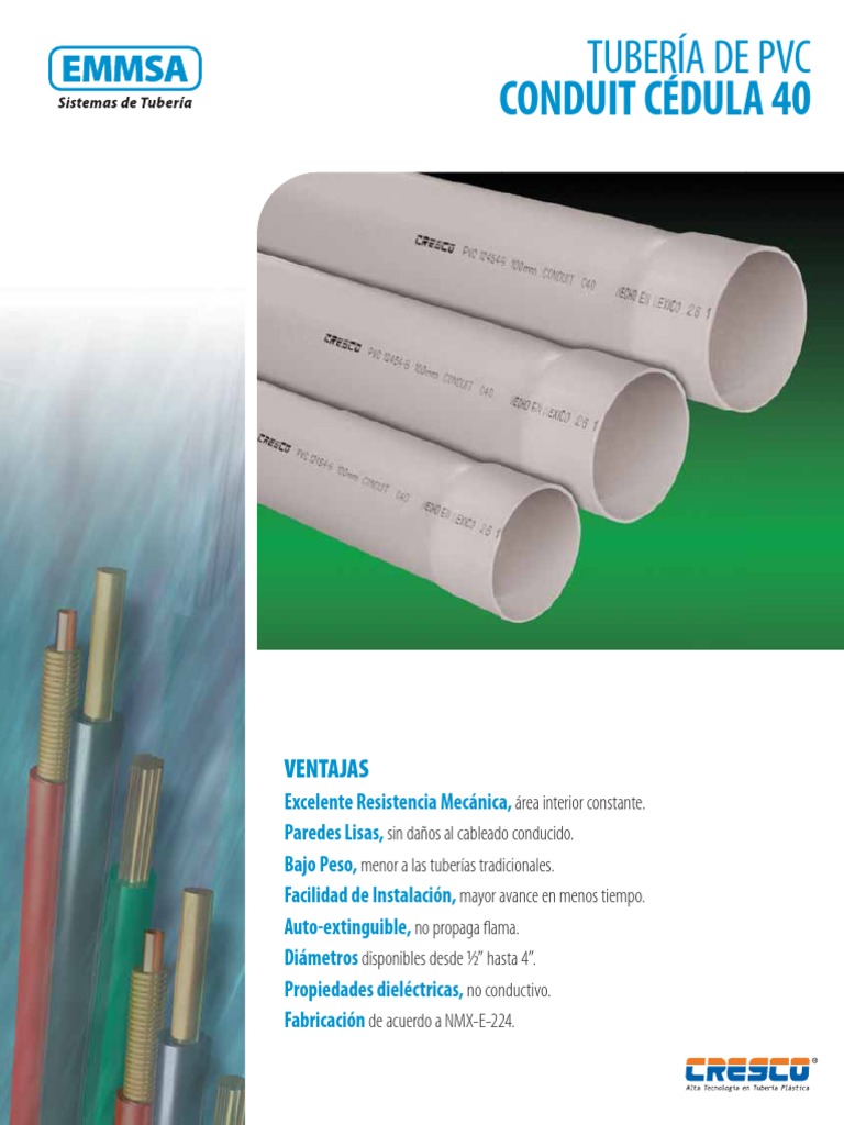 FT Tuberia Conduit c40 | PDF | Tubería (transporte de fluidos ...