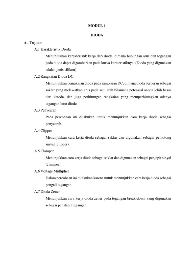Laporan Praktikum Eldas Modul 1 | PDF