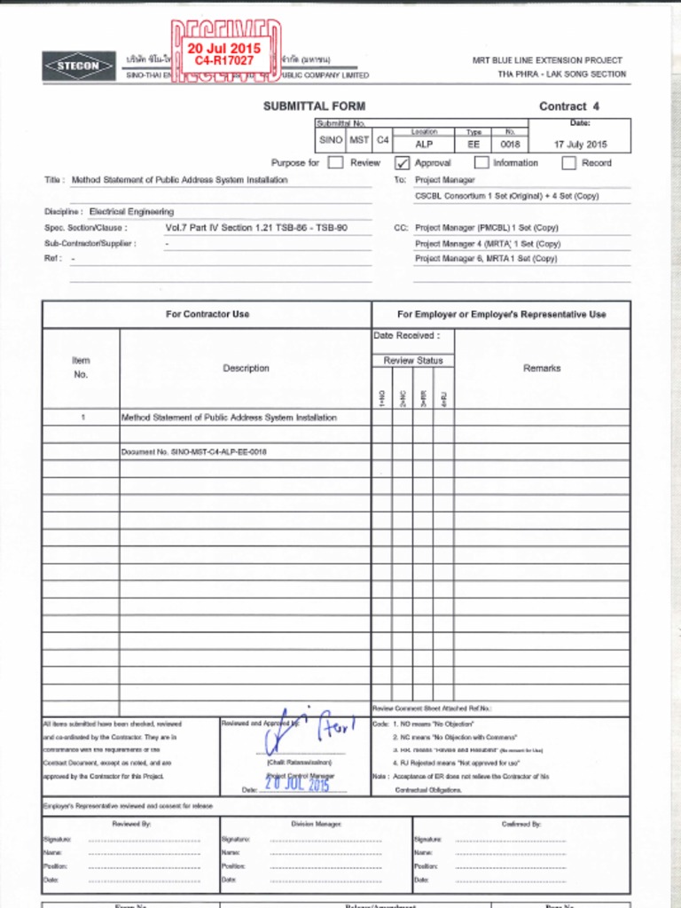 Method Statement Public Address | PDF