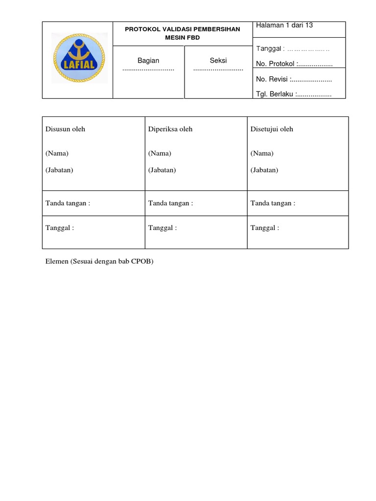 Protokol Validasi | PDF