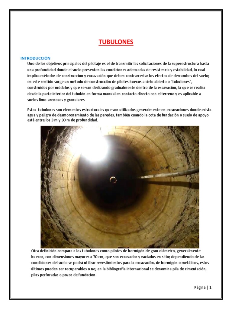 Tubulones: Fundaciones y Excavación | PDF | Excavación (Arqueología ...