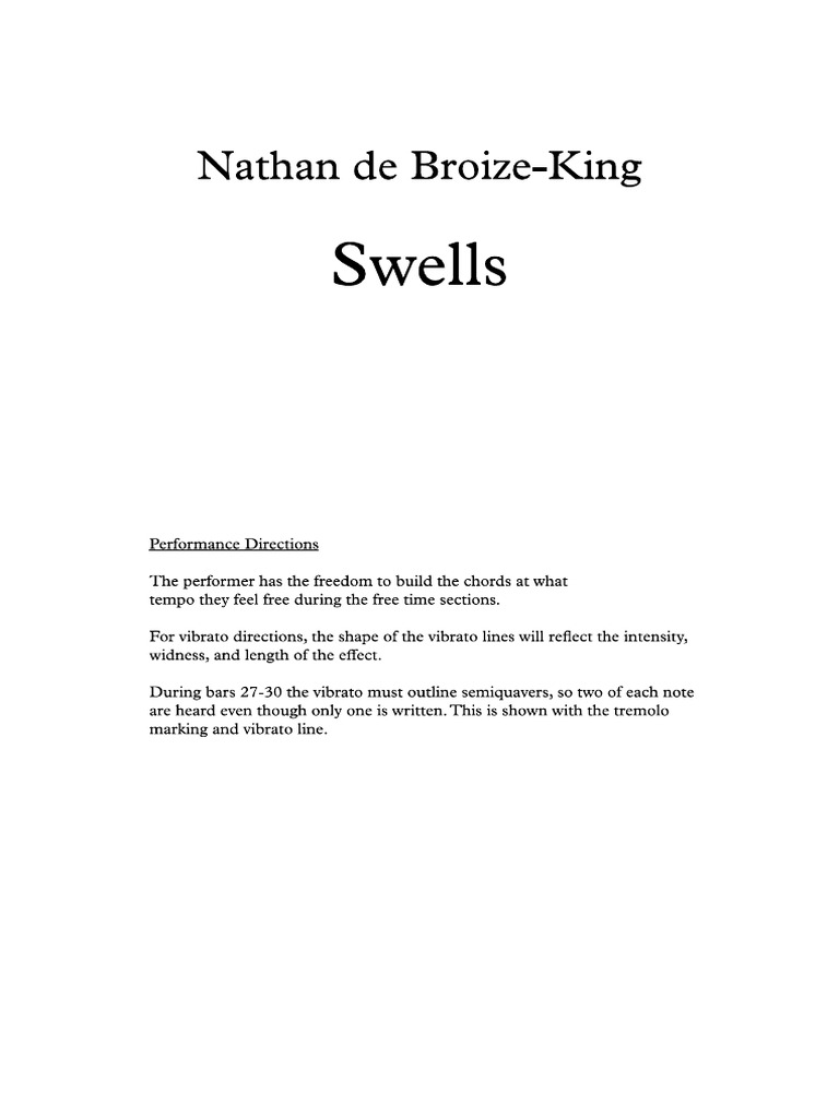 Melodica Studies #4 Swells - Full Score | PDF | Entertainment (General)