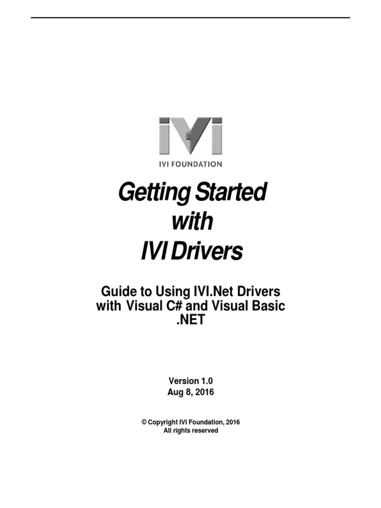 Getting Started With IVI Drivers: With Visual C# and Visual Basic | PDF | Device Driver ...