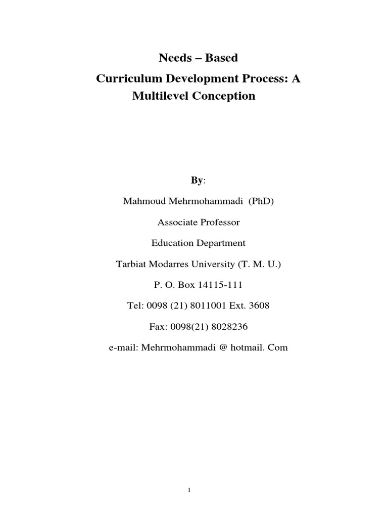 Ed491548 PDF | PDF | Curriculum | Conceptual Model