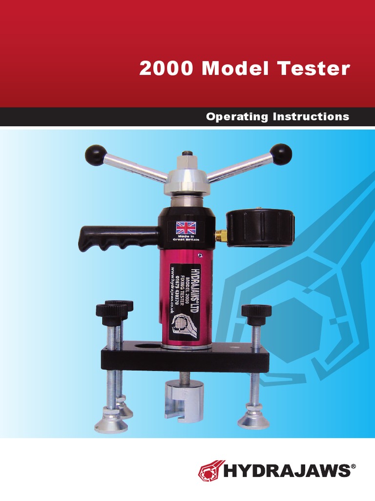 Hydrajaws Model 2000 Manual 2017 | PDF | Adhesive | Screw
