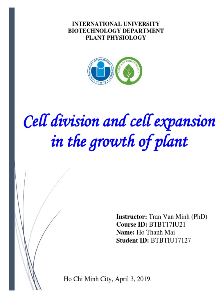 Plant Cell Growth: Division, Expansion and Microtubule Regulation | PDF ...