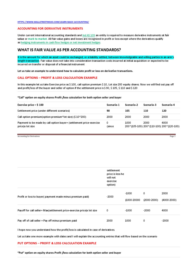 Accounting for Call Options | PDF | Put Option | Option (Finance)