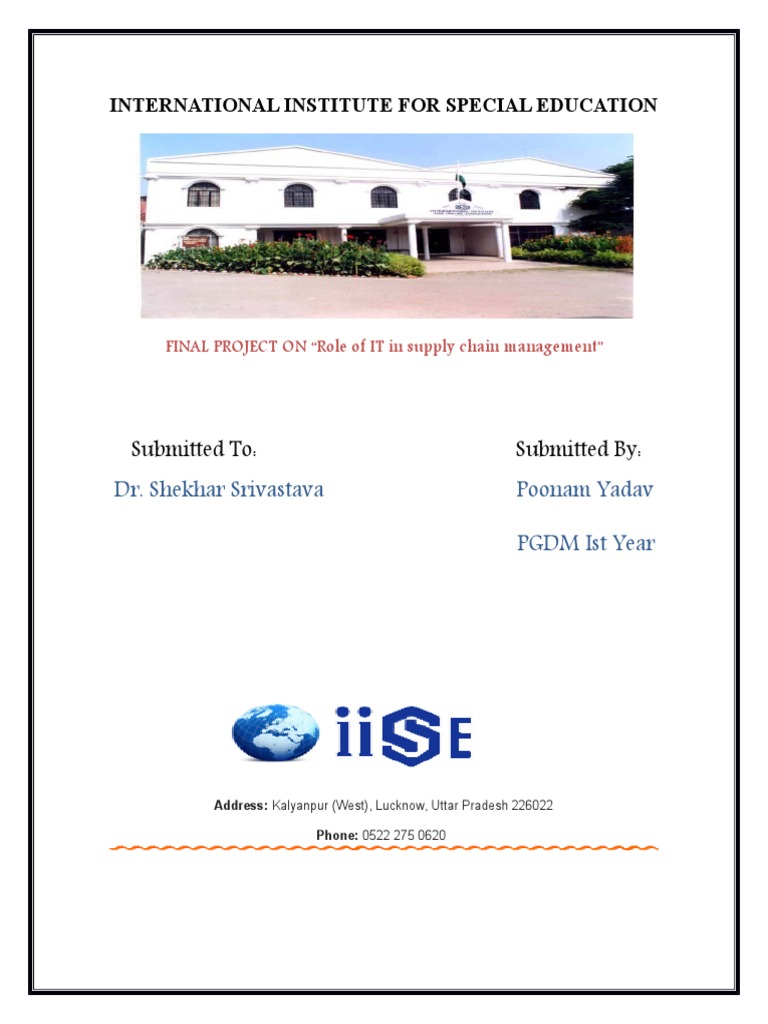SCM Final Project | PDF | Electronic Data Interchange | Supply Chain