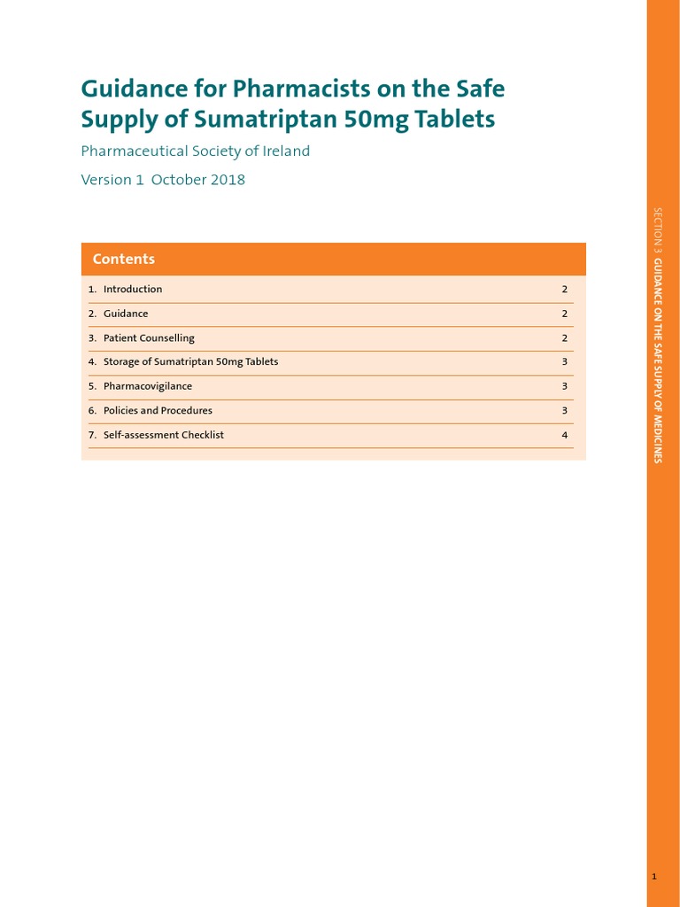 Pharmacists' Guide to Sumatriptan Supply | PDF | Migraine | Pharmacy