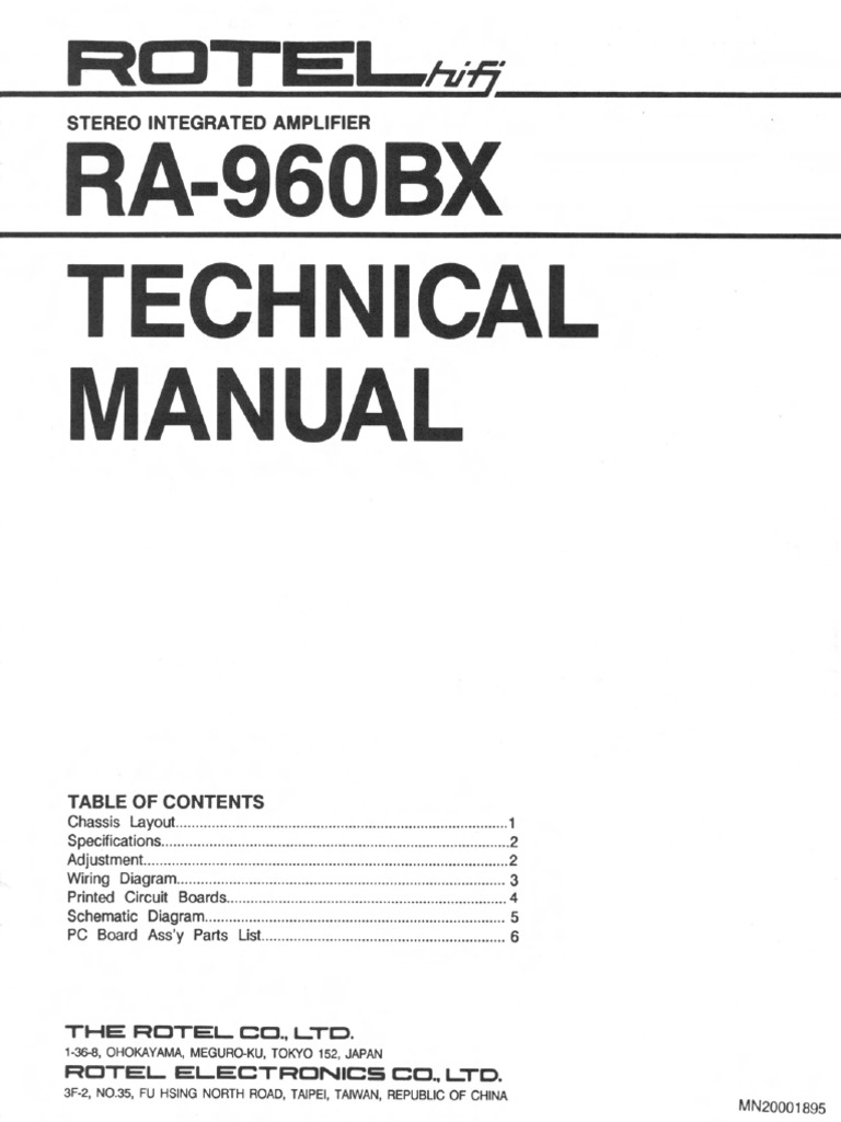 Rotel award winning amplifier schematics