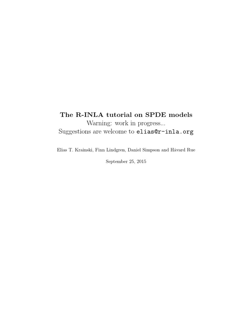 Spde Tutorial PDF | PDF | Finite Element Method | Spatial Analysis