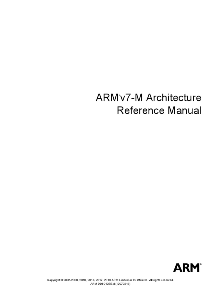 DDI0403E D Armv7m Arm PDF | PDF | Arm Architecture | Assembly Language