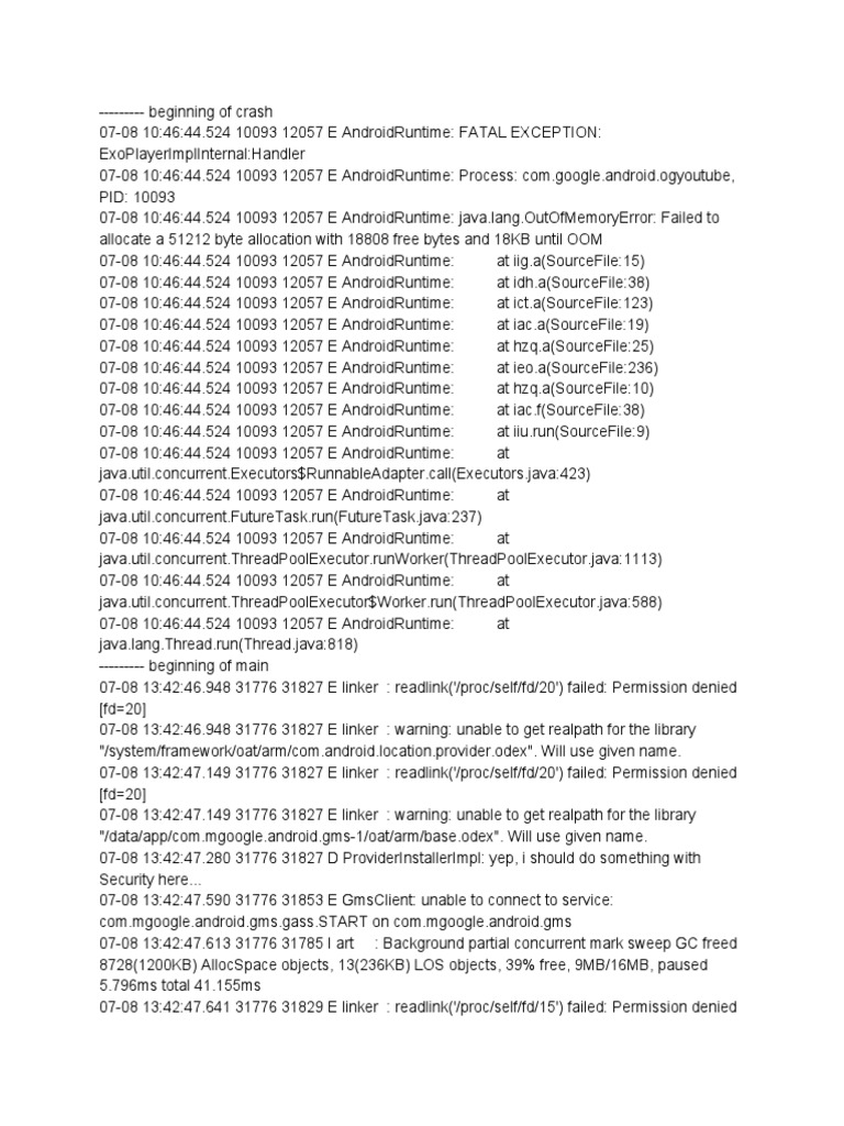 Crash Report | PDF | System Software | Computer Programming