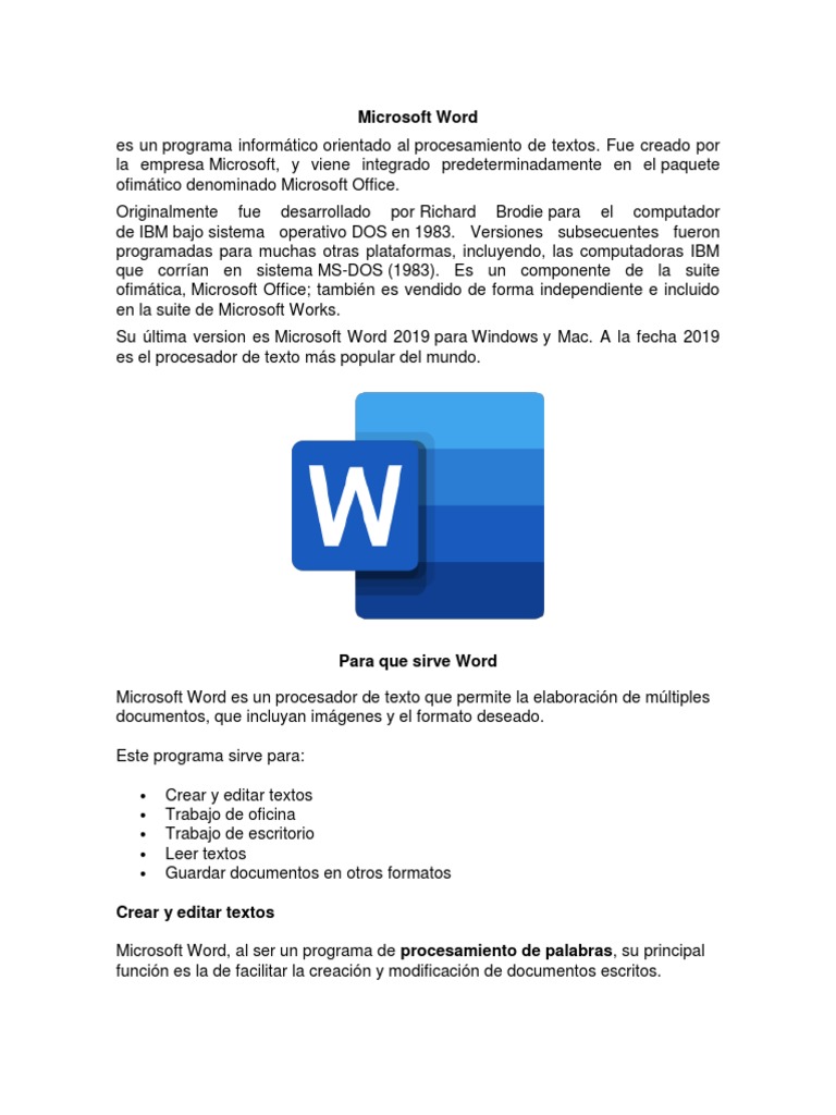 Microsoft Word | Descargar gratis PDF | Microsoft Word | Microsoft
