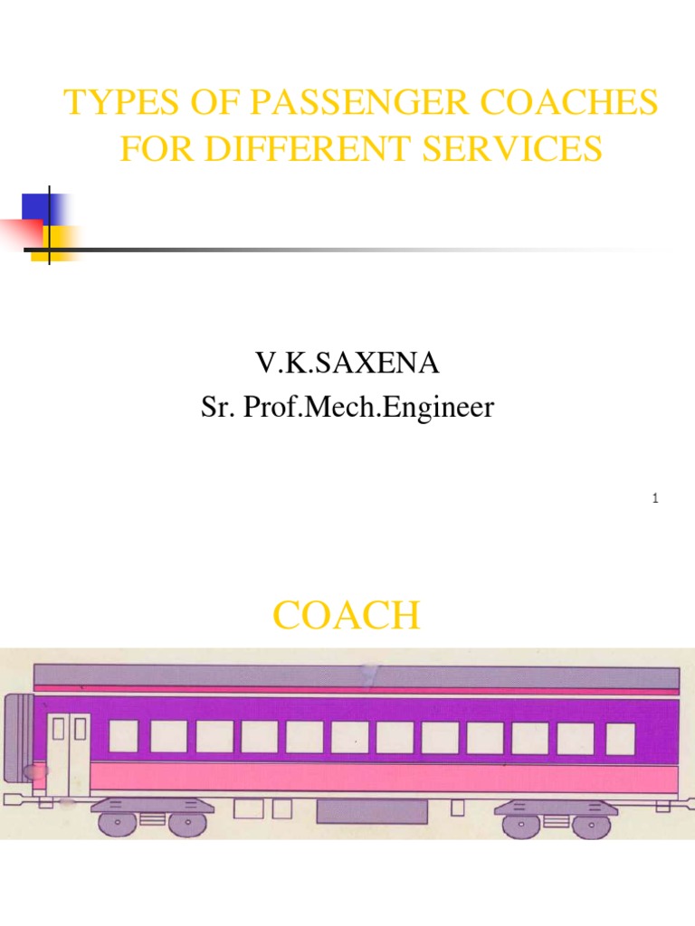 Types of Passenger Coaches Explained | PDF | Passenger Car (Rail) | Train