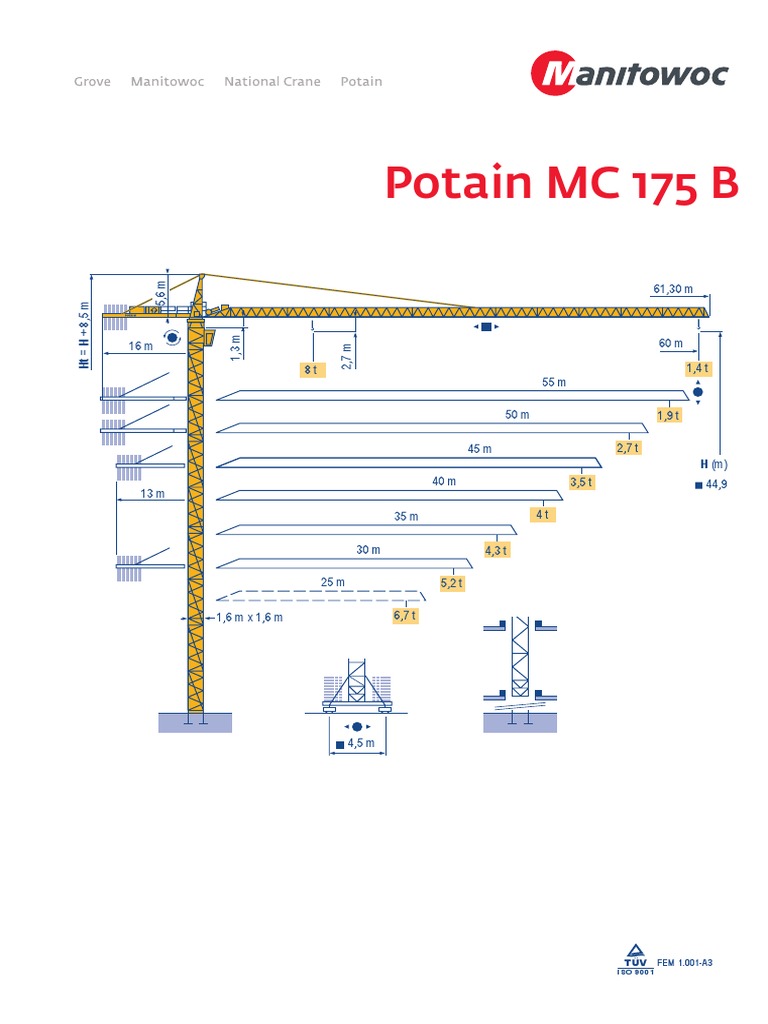 Grua Potain MC175B | PDF