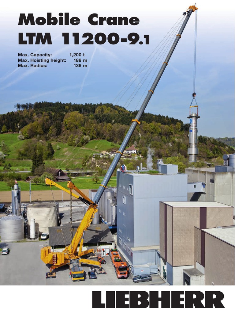 LTM 11200-9.1 Mobile Crane Specifications | PDF | Crane (Machine ...