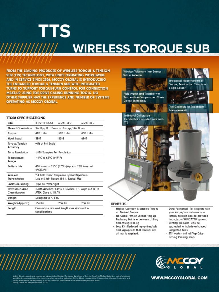 McCoyGlobal WirelessTorqueSub | PDF | Wireless | Torque