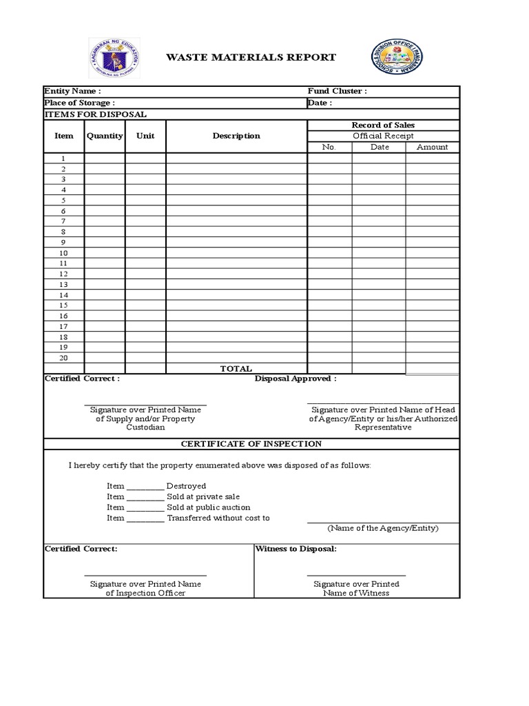 Waste Materials Report - NEW | PDF | Law