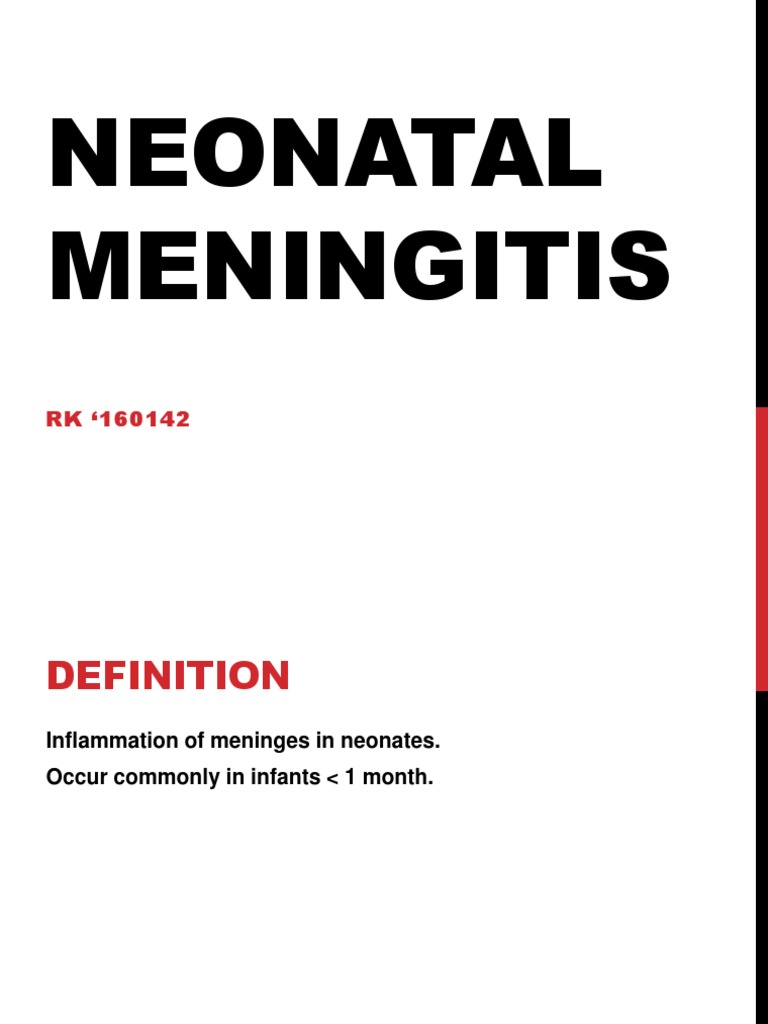 Neonatal Meningitis | PDF | Meningitis | Diseases And Disorders
